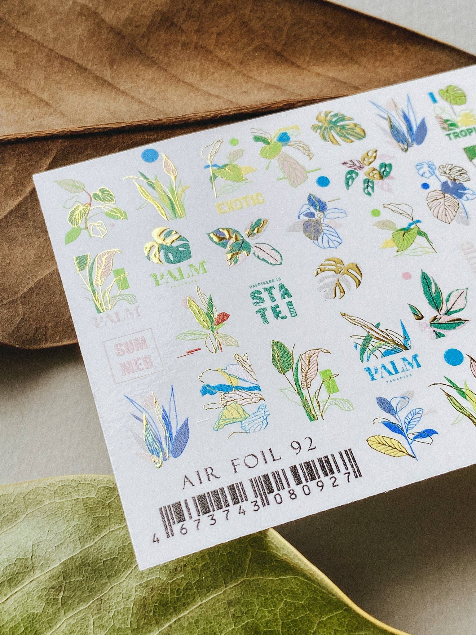 IBDI Flower nail decals / stickers for Summer nail art and tropical na ...