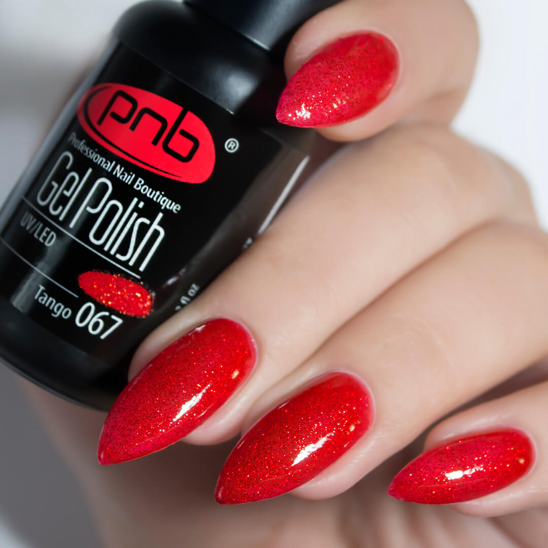 PNB Sparkling red gel nail polish 067 – NashlyNails