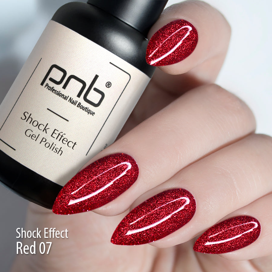 PNB Shock Effect red gel nail polish 07 – NashlyNails