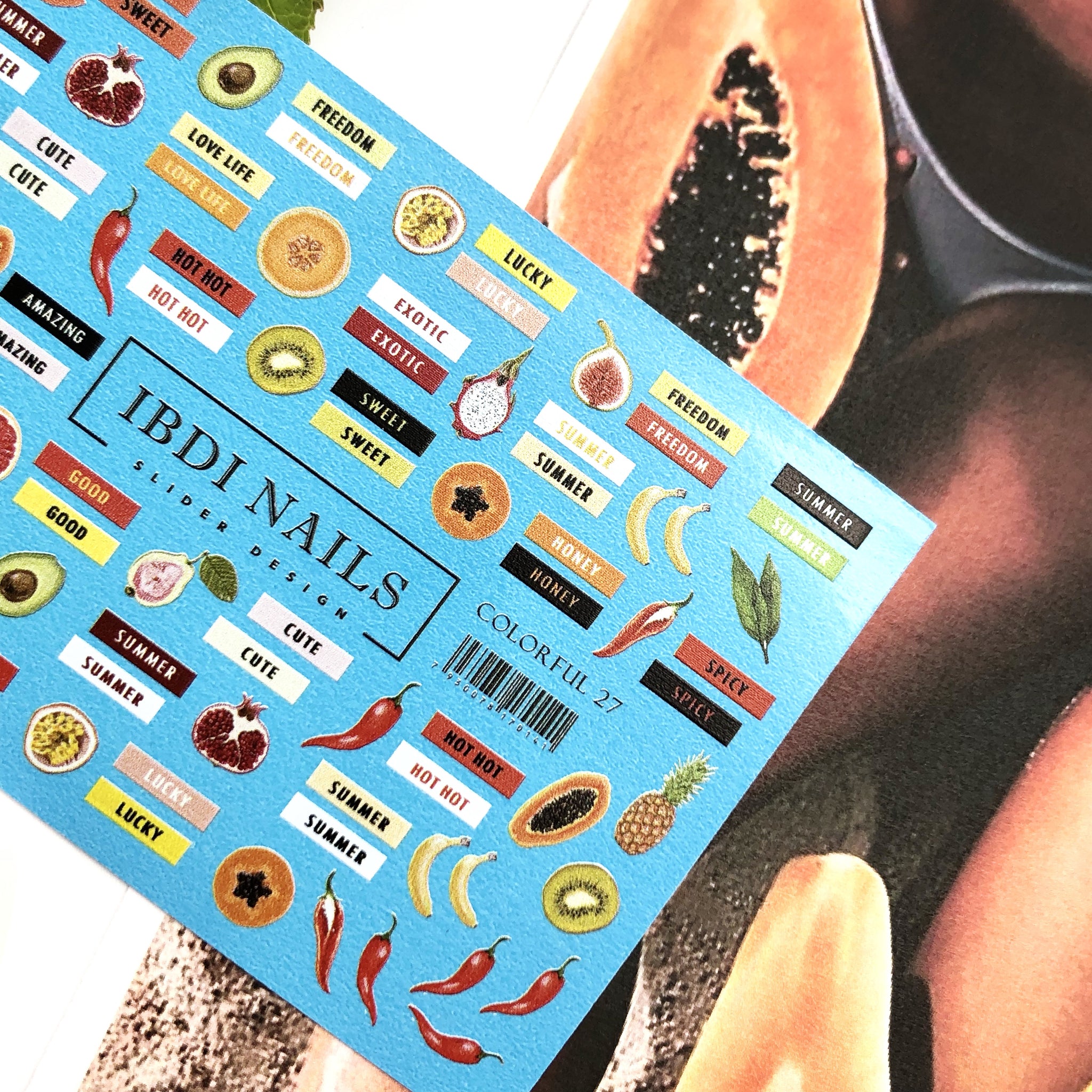 IBDI Summer word and fruit decals / sliders – NashlyNails